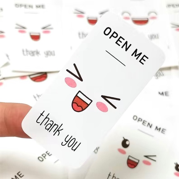 Office | 10 Open Me Thank You Rectangular Stickers | Poshmark